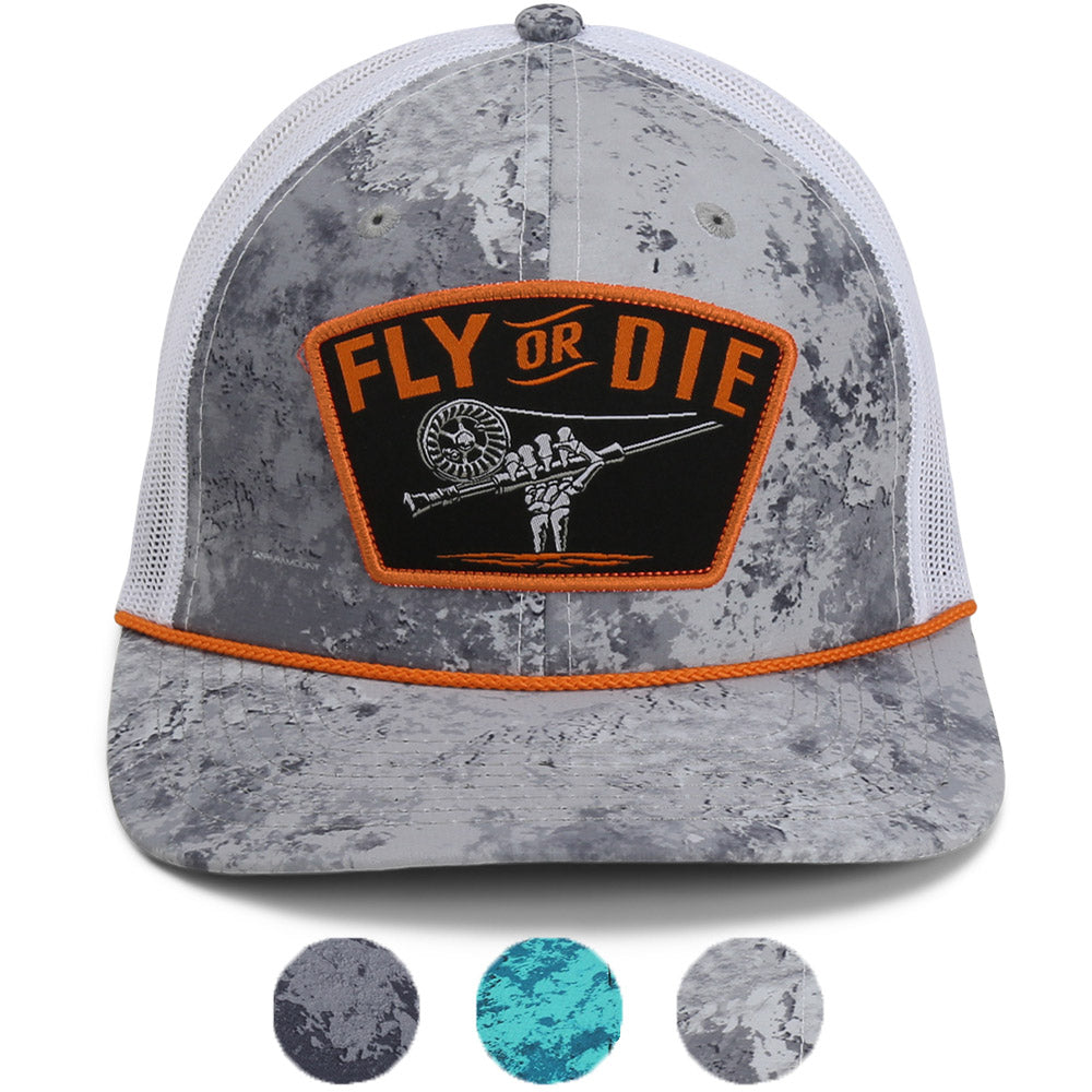 Fly or Die Hat Fly Fishing Mesh Back Rope Cap - Paramount Outdoors