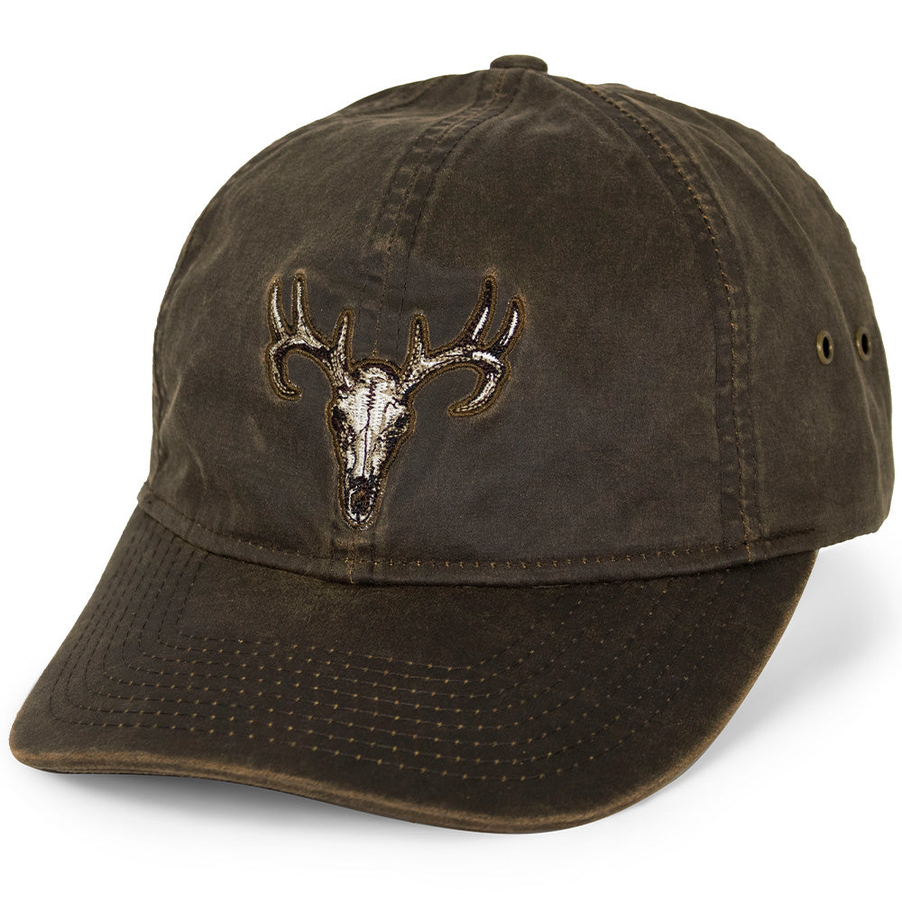 Deer Skull Hunting Hat Wax Cloth Dad Cap - Paramount Outdoors
