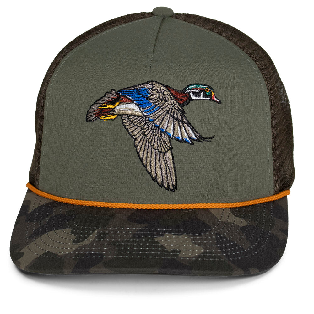 Flying Wood Duck 5-Panel Trucker Hat - Paramount Outdoors