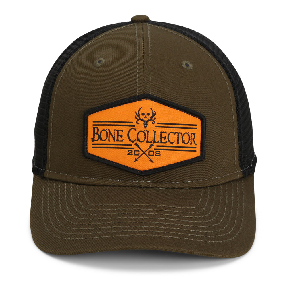 Bone Collector Olive Mesh Back Patch Cap - Paramount Outdoors