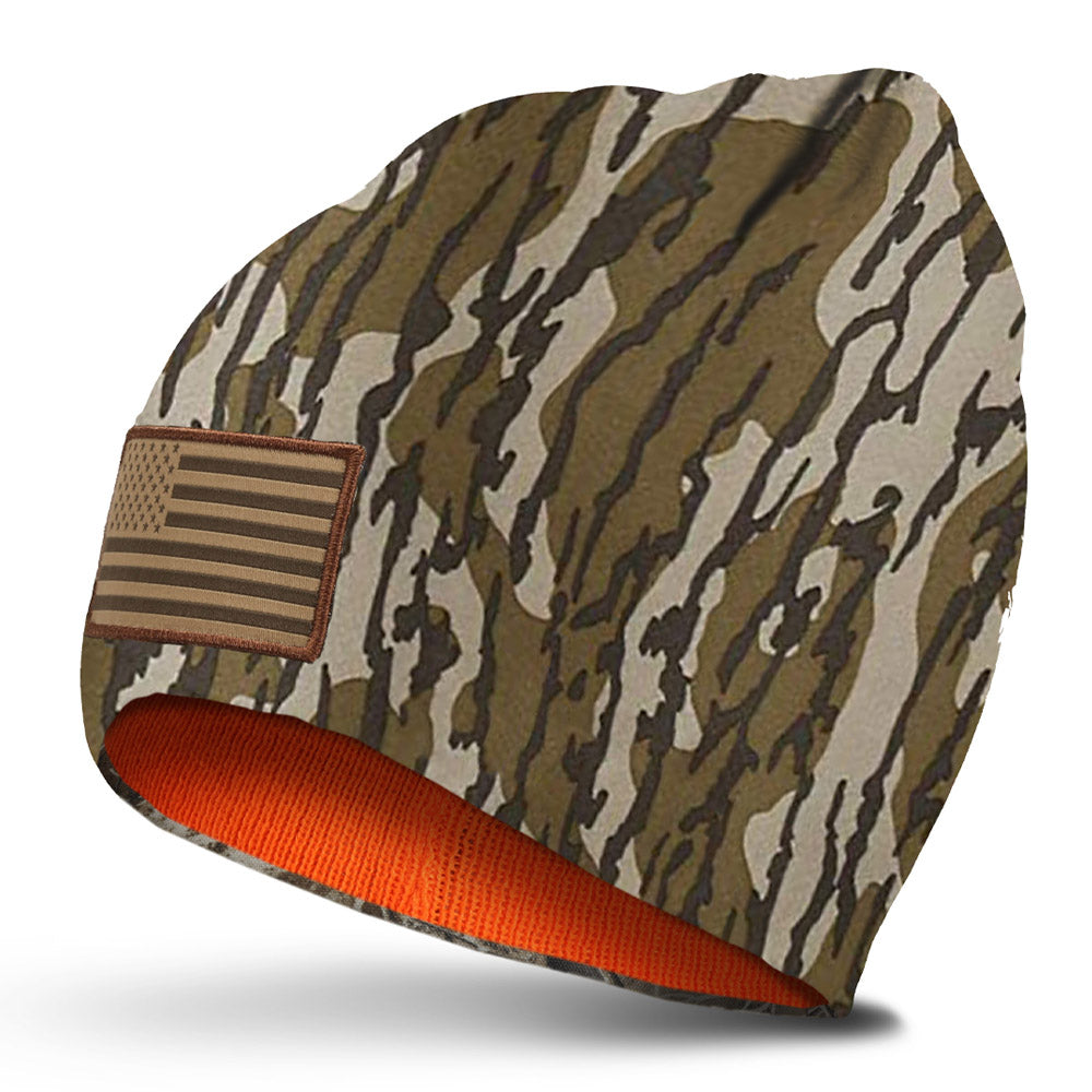 Reversible Camo Blaze Orange Beanie - Paramount Outdoors